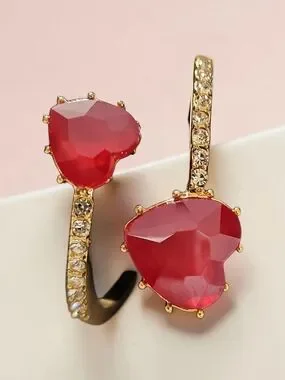 Bestsy Johnson | Jewelry | Bestsey Johnson Gold Tone With Red Heart ...